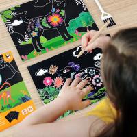 China Scratch Paper Arts Crafts Activity Drawing Book For Toddlers Aged 3-8 Years for sale