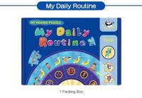 China My Daily Routine 25 Pcs Wood Wooden Puzzle For Toddlers Time Awareness Learning for sale