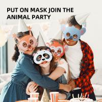 China 3D Animal Mask Paper Arts Crafts Party Decoration Forest Educational Toys for sale