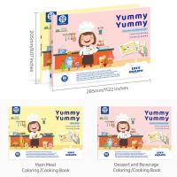 China Yummy Cooking Coloring Book 2 in 1 Drawing for Kids Painting for sale