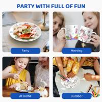 China 3 Paint Pens Children Didactic Toys Decorate Your Own Porcelain Plate / Mug for sale
