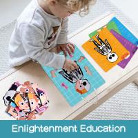 China EN-71 Panda Juniors Magnetic Body Parts Puzzle For Preschool Education for sale