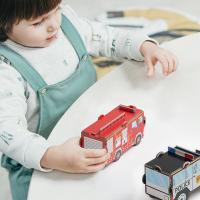 China 8-10 Boys Educational Puzzle Toys Contaning Police Car Ambulances Fire Truck Crane for sale