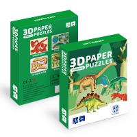 China 3D Paper Crafts Boys And Girls Preschool Jigsaw Puzzle 4 In 1 Dinosaurs Play Set for sale