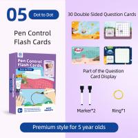 China ASTM Dot To Dot Wipe Clean Activity Flash Cards For Tiny Tots for sale