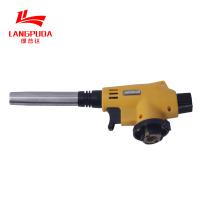 China Black Yellow 150mm Kitchen Cooking Torch , Culinary Butane Torch for sale