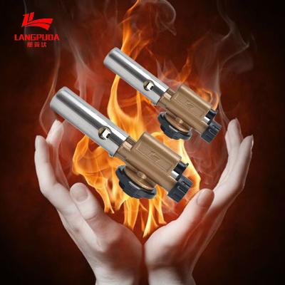 China Stainless Steel 1300C Kitchen Torch Gun Liquefied Butane Gas for sale