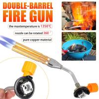 China Outdoor Two Head Handheld Welding Torch Gun Butane Cutting Torch for sale