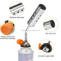 China Kitchen Portable 1300C Gas Heating Torch Flame Gun Stainless Steel for sale