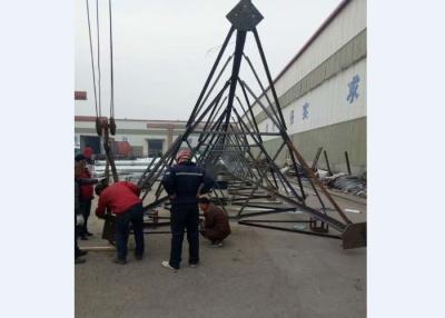 China Green Field Triangle Antenna Tower Ground Based  Three Legged Angular Type for sale