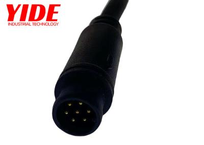 China YIDE 7 Pin M8 Waterproof Electric Bike Cable Connector IP67 48V 2A for E Bike E Scooter LED Lighting for sale
