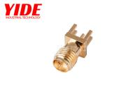 China 500V 50 Ohm RF Coaxial Connector Female Gold Plated Beryllium Copper DC-18 GHz for sale