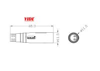 China Durable Vehicle Ebike Battery Connector Waterproof 48V 2PIN Famale for sale