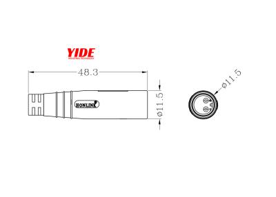 China Durable Vehicle Ebike Battery Connector Waterproof 48V 2PIN Famale for sale