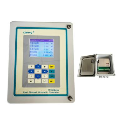 China 0.5% accuracy dual channel clamp on ultrasonic flowmeter for beverage factory for sale