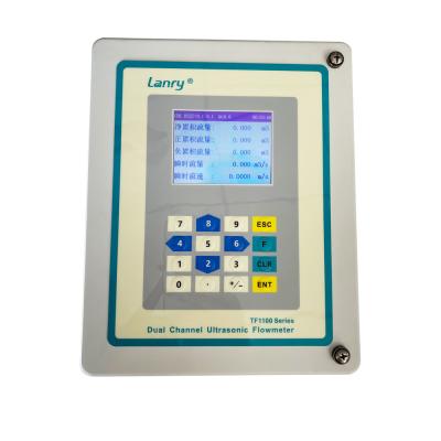China 0.5% accuracy dual channel clamp on ultrasonic flowmeter 0.01-15m/s bidirectional for sale