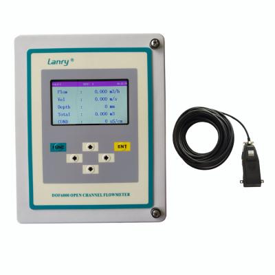 China Doppler flowmeter area velocity type open channel ultrasonic flow meter with RS485 modbus for sale