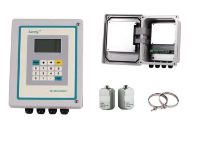China High Sensitivity Clamp On Ultrasonic Flow Meter 244*196*144mm Compact for sale
