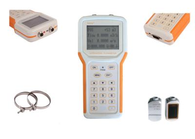 China Rechargeable Battery Powered Ultrasonic Flow Meter With Clamp On Sensor for sale