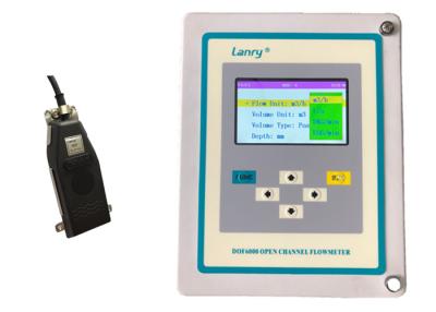 China Wall Mounted Ultrasonic Open Channel Flow Meter ±2% Measured Velocity for sale