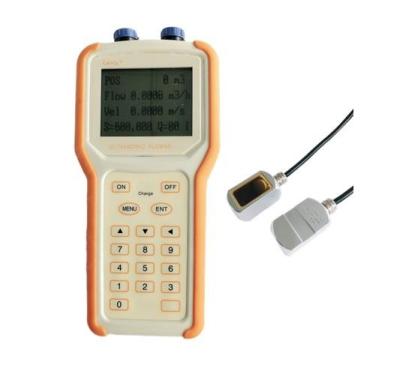 China Sensitivity 0.003m/S Battery Handheld Ultrasonic Water Flow Meter for sale