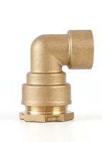 China Compression Brass Tube Fitting Push Connector Natural Color for sale