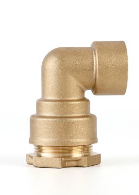 China Compression Brass Tube Fitting Push Connector Natural Color for sale