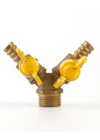 China Stable Three Way Brass Gas Valve Multipurpose Rustproof PN10 PN16 for sale