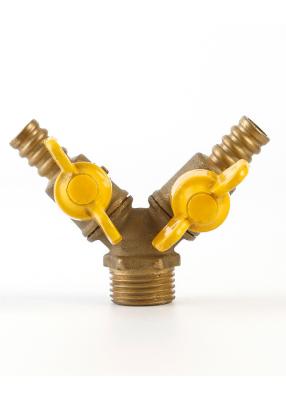 China Stable Three Way Brass Gas Valve Multipurpose Rustproof PN10 PN16 for sale