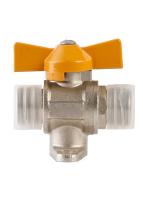 China Heatproof Anticorrosive 2 Way Gas Valve , Multi Scene Brass Fuel Shut Off Valve for sale