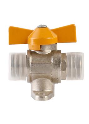 China Heatproof Anticorrosive 2 Way Gas Valve , Multi Scene Brass Fuel Shut Off Valve for sale