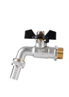 China CW617 Brass Ball Valve Hose Bibb , Polished Outside Tap Stop Valve for sale
