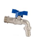 China 1/2 Inch Nickel Plated Brass Bibcock Taps Anti Corrosion For Garden for sale