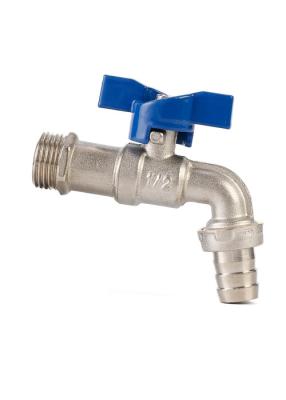 China 1/2 Inch Nickel Plated Brass Bibcock Taps Anti Corrosion For Garden for sale