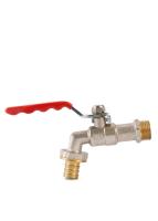 China Nickel Plated Hose Brass Bibcock Valve Multipurpose Anti Loose With Steel Lever for sale