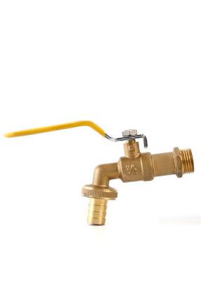 China Nontoxic Heatproof Brass Hose Bibb Ball Valve Nickel Plated Lead Free for sale
