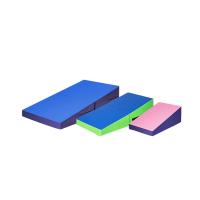 China Foldable Incline Gym Mat 34x24x14 Inch EPE Foam Tumbling Mat for Gymnastics Training for sale