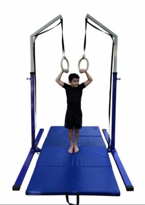 China Olympia Gymnastics Ring Tower and Mat Combo 5.5-7 ft Height 400 lbs Capacity for sale
