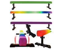 China Adjustable Gymnastics Balance Beam 8ft Suede Surface Competition Training with Wheels for sale