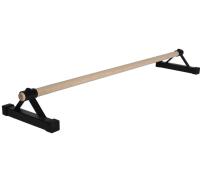 China 54 inch Wood Pirouette Bar Gymnastics Floor Mounted Fitness Barre 300 lbs Capacity for sale