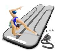 China 32ft x 6.5ft x 12in Gymnastics Inflatable Air Tumbling Mat with Electric Pump for sale