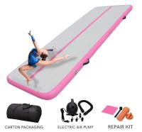 China Airtrack Mat 10ft 20ft Tumble Track Air Mat for Gymnastics Training Home Use Cheerleading Yoga Water for sale