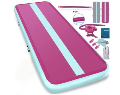 China Inflatable Tumble Track Gymnastic Mat 4 6 8 Inch Thickness Tumbling Air Track for Gymnastics Yoga Cheerleading for sale