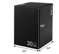 China Plyometric Adjustment Foam Box 20 24 30 Inch High Density PE Foam Jump Training Box PVC Cover for sale