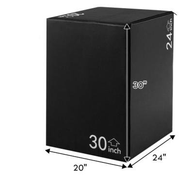 China Plyometric Adjustment Foam Box 20 24 30 Inch High Density PE Foam Jump Training Box PVC Cover for sale