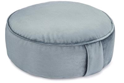 China Organic Buckwheat Velvet Yoga Meditation Cushion 18 Inch Floor Pillow with Removable Cover for sale