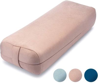 China Rectangular Yoga Bolster Pillow Mixed Density Foam 24x6x12 Inch for Meditation Support for sale