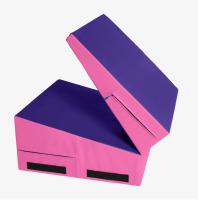 China Folding Gymnastics Wedge Mat 47x24x14 Incline Cheese Mat for Tumbling Home Training for sale