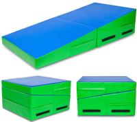 China Commercial Grade Folding Gymnastics Cheese Wedge Incline Mat 149x74x35 cm for Home Training for sale
