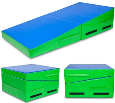 China Commercial Grade Folding Gymnastics Cheese Wedge Incline Mat 149x74x35 cm for Home Training for sale
